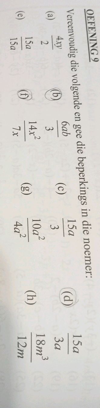 Vereenvoudig die volgende en gee die | StudyX