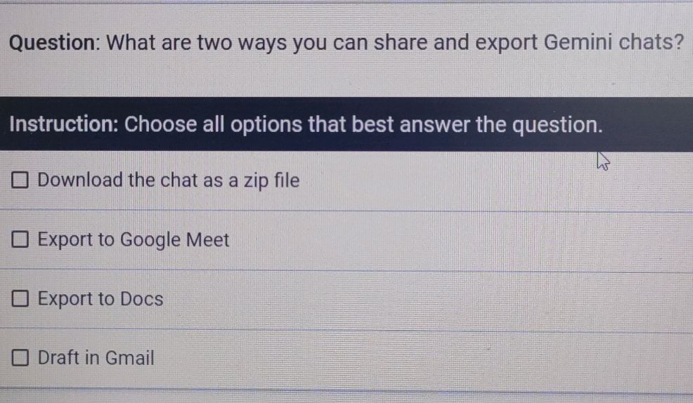 Question: What are two ways you can share | StudyX