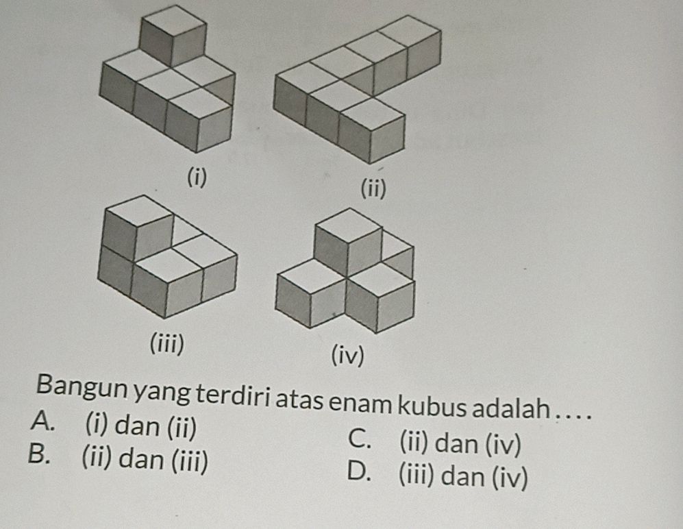 The image shows four 3D shapes composed of | StudyX