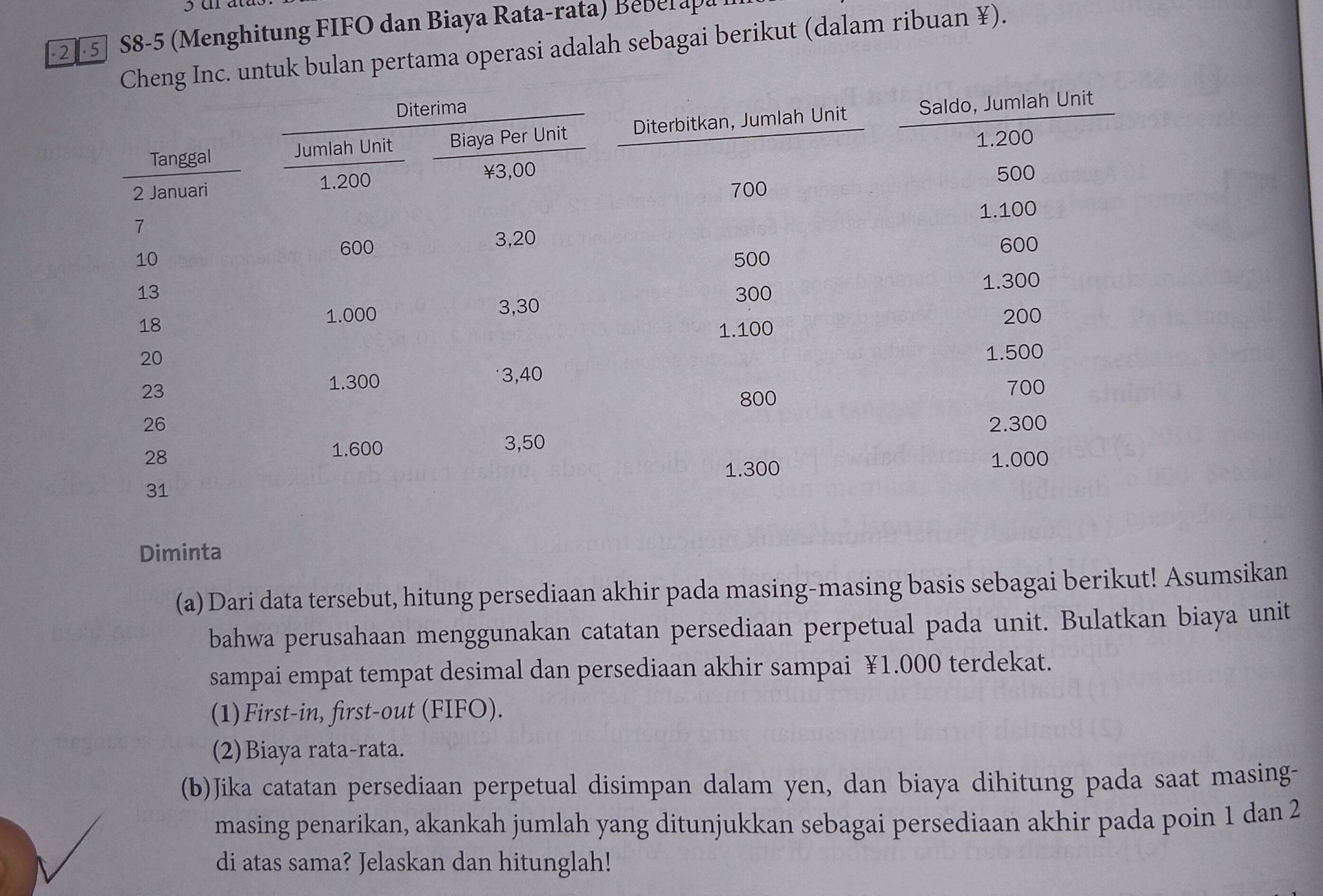 S8-5 (Menghitung FIFO dan Biaya Rata-rata) | StudyX