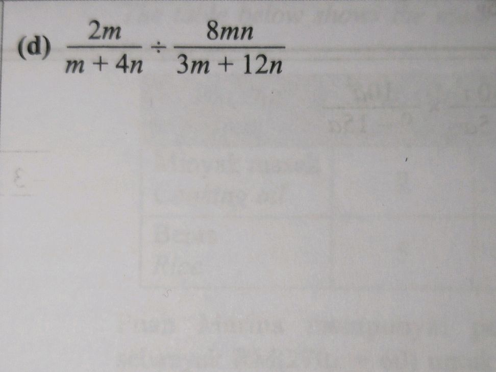 Simplifying Algebraic Fractions: (2m / (m + | StudyX