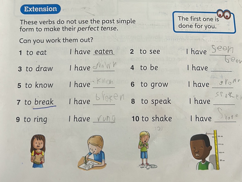 These verbs do not use the past simple form | StudyX