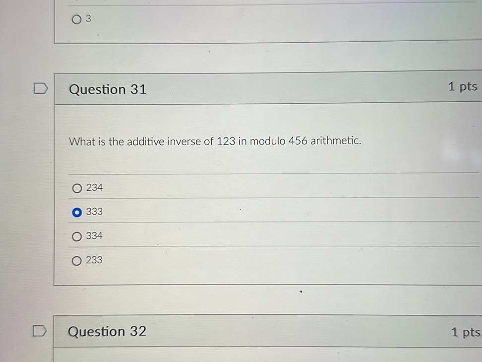 What is the additive inverse of 123 in | StudyX