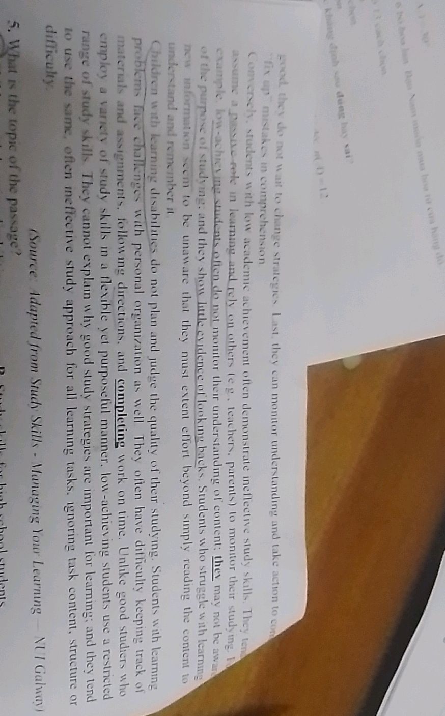 Identifying the Topic of a Passage | StudyX