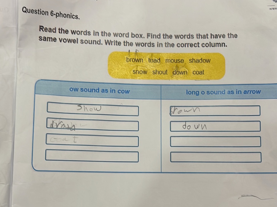 Read the words in the word box. Find the | StudyX