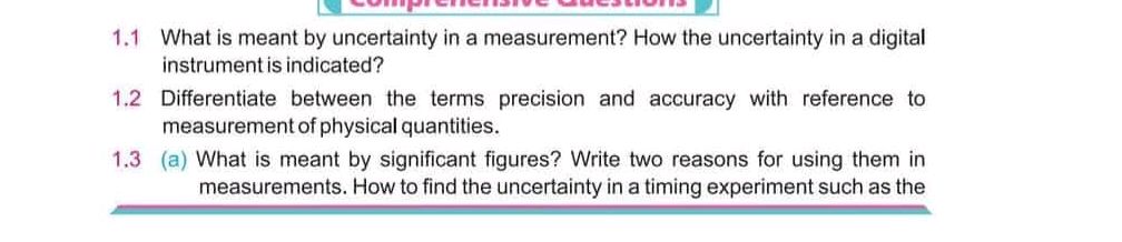 1.1 What is meant by uncertainty in a | StudyX