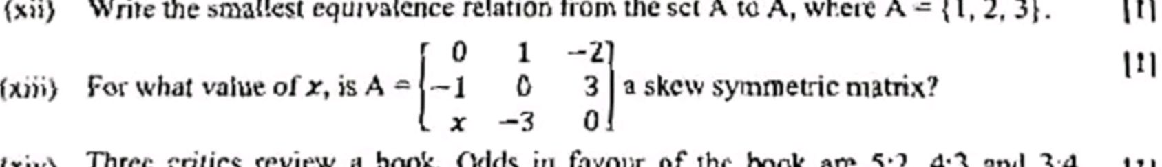 (xii) Write the smallest equivalence | StudyX