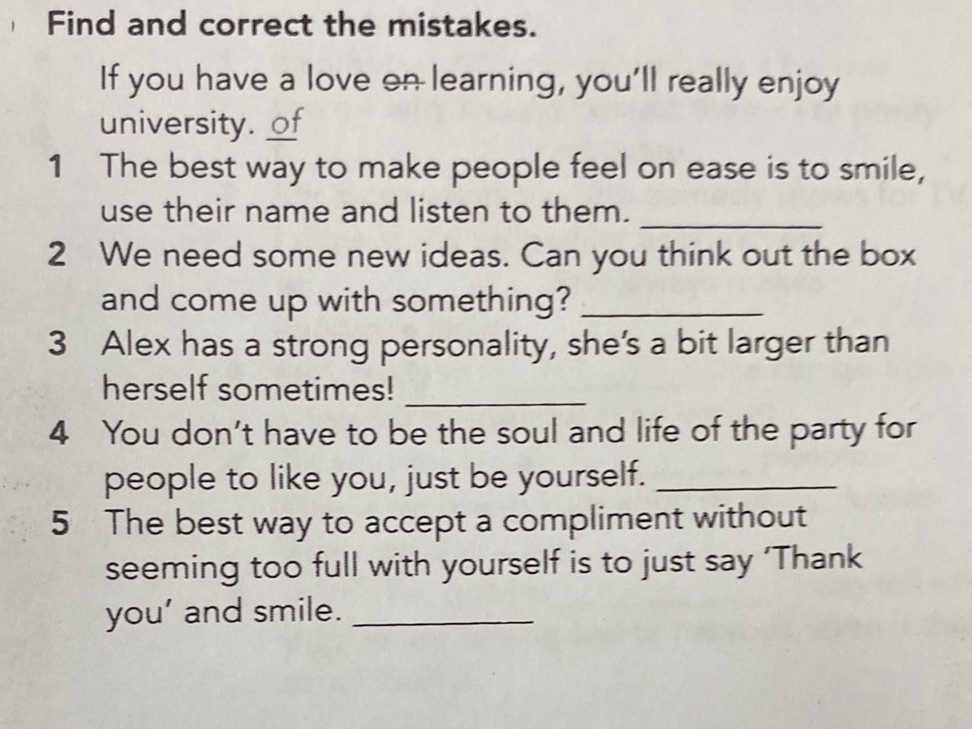 Find and correct the mistakes. If you have | StudyX