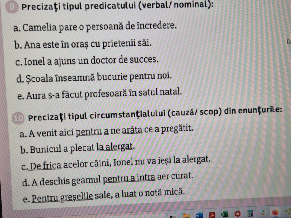 9 Precizați tipul predicatului (verbal/ | StudyX