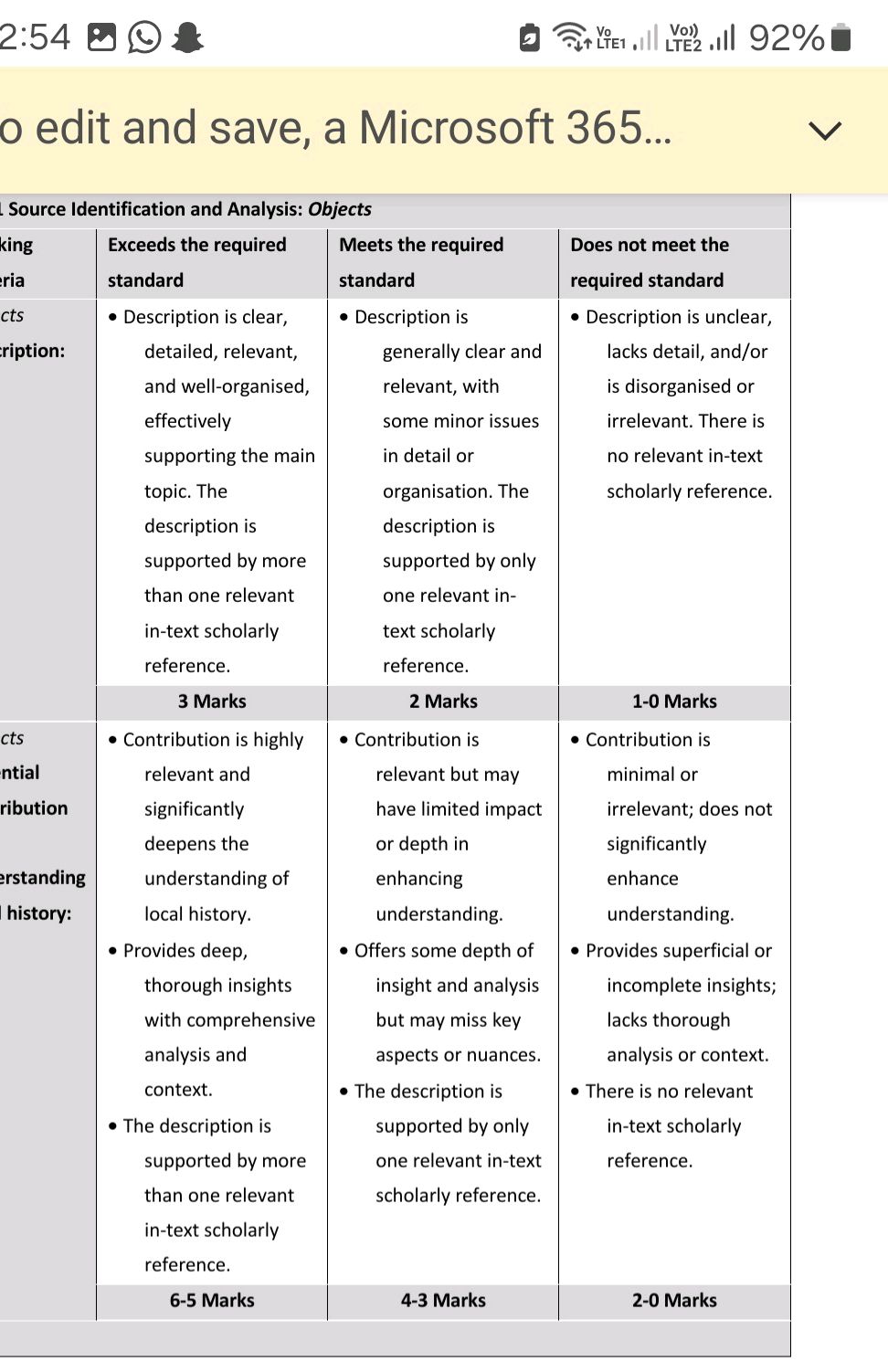 | Criteria | Exceeds the required standard | | StudyX