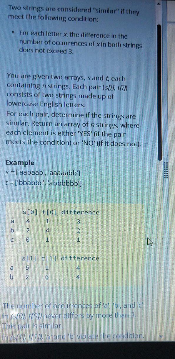 Two strings are considered "similar" if they | StudyX