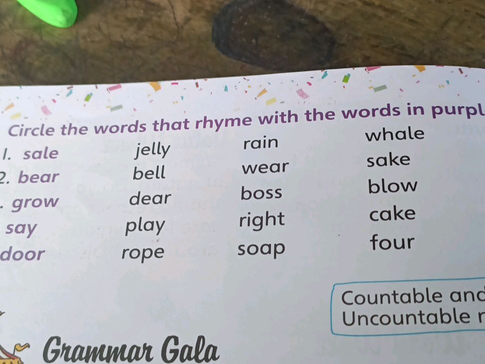 Circle the words that rhyme with the words | StudyX