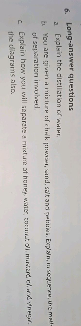 6. Long-answer questions a. Explain the | StudyX