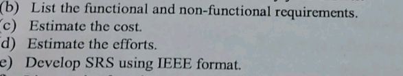 (b) List the functional and non-functional | StudyX