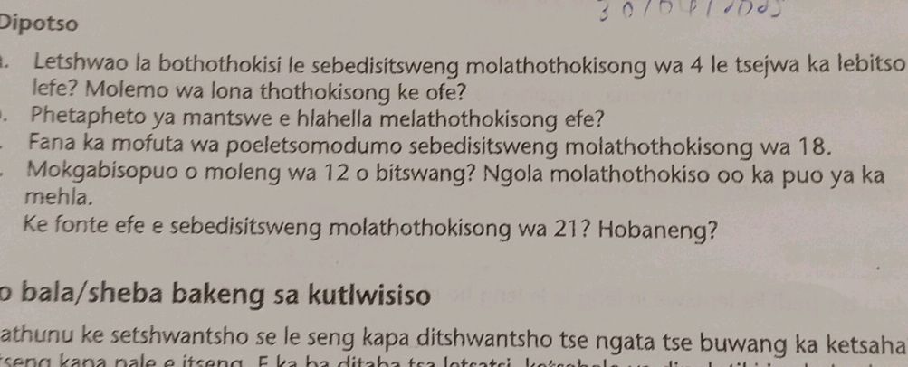 a. Letshwao la bothothokisi le | StudyX