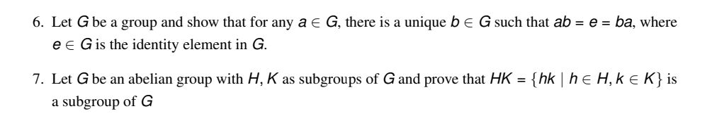6. Let $G$ be a group and show that for any | StudyX