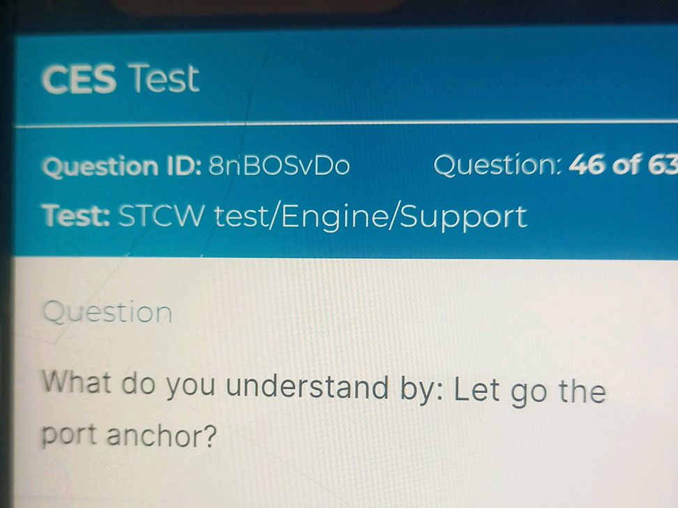 What do you understand by: Let go the port | StudyX