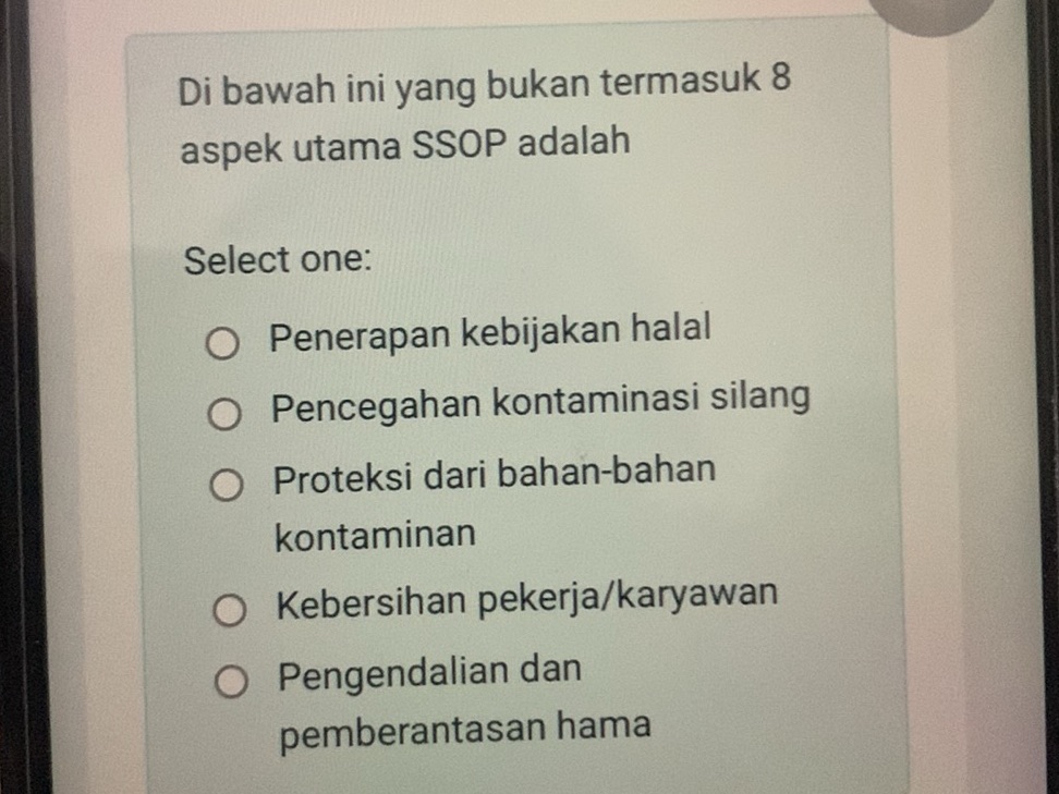 Di bawah ini yang bukan termasuk 8 aspek | StudyX
