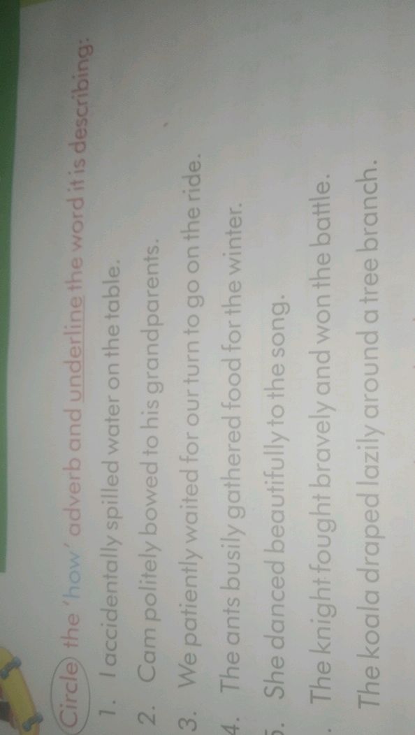 Circle the 'how' adverb and underline the | StudyX