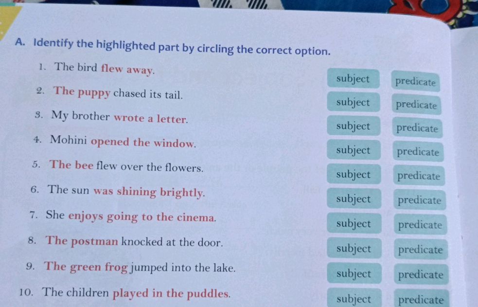A. Identify the highlighted part by circling | StudyX