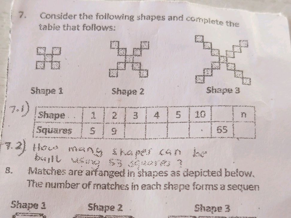 7. Consider the following shapes and | StudyX