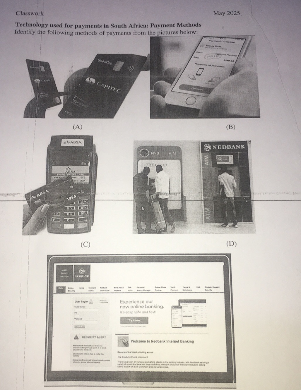 Technology used for payments in South | StudyX