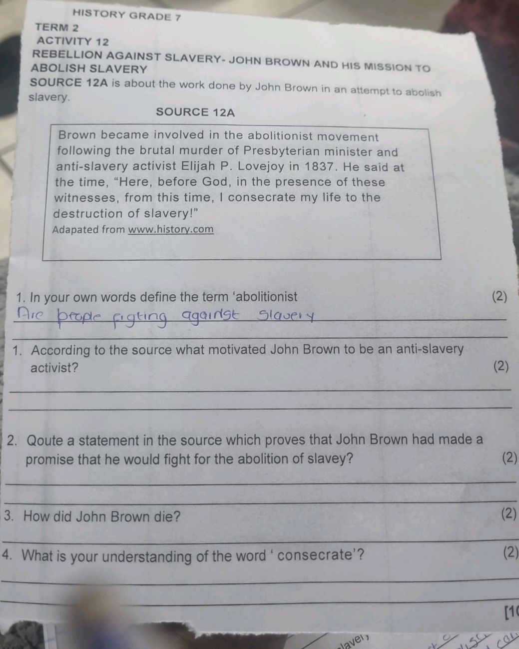 1. In your own words define the term | StudyX