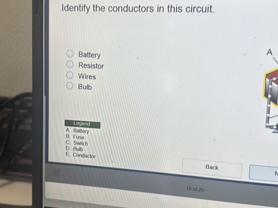 Identify the conductors in this circuit. | StudyX