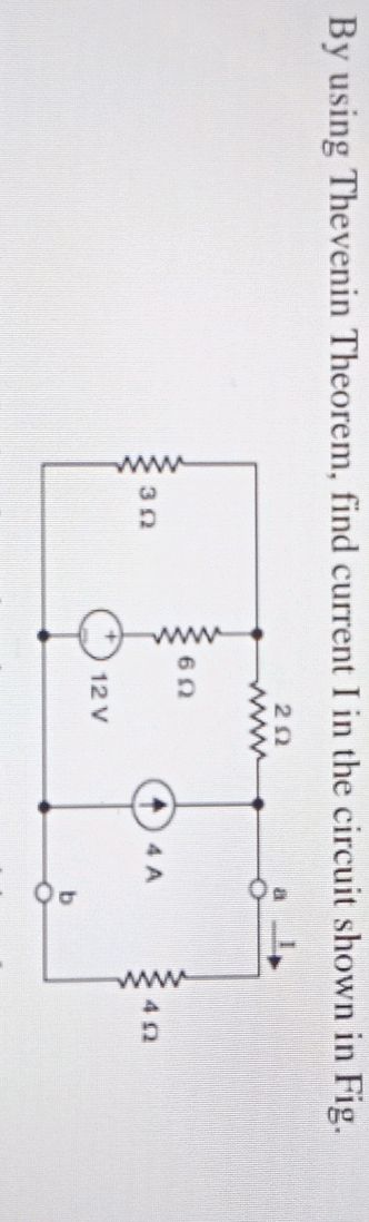 By using Thevenin Theorem, find current I in | StudyX