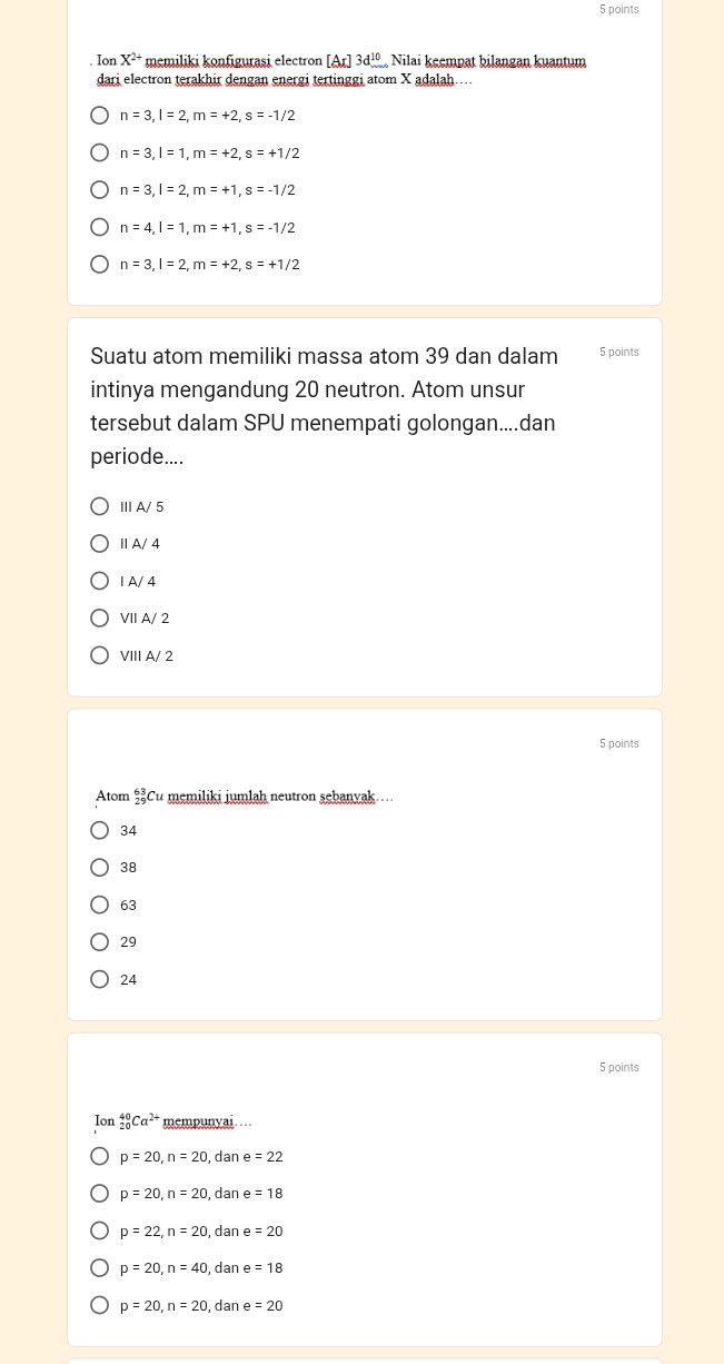 Ion $X^{2+}$ memiliki konfigurasi electron | StudyX