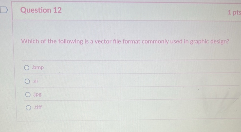 Which of the following is a vector file | StudyX