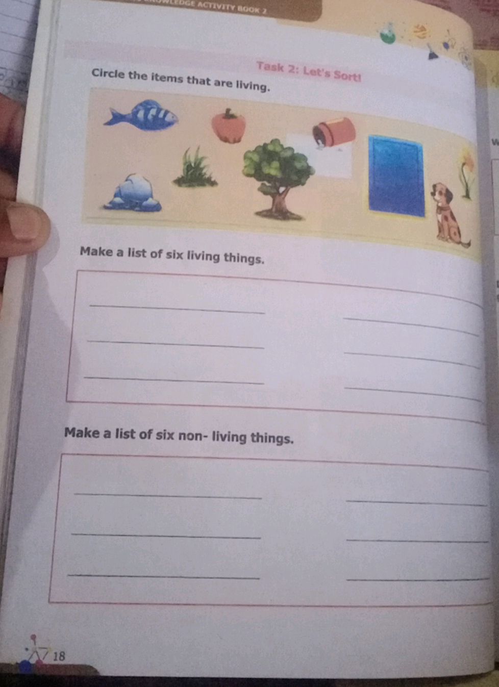 Circle the items that are living. Make a | StudyX