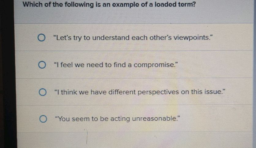 Which of the following is an example of a | StudyX