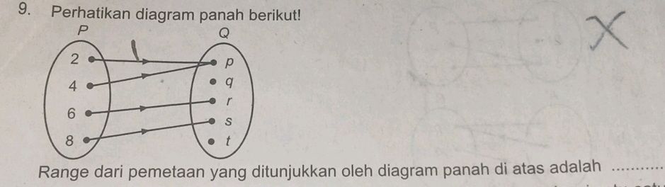 9. Perhatikan diagram panah berikut! | StudyX