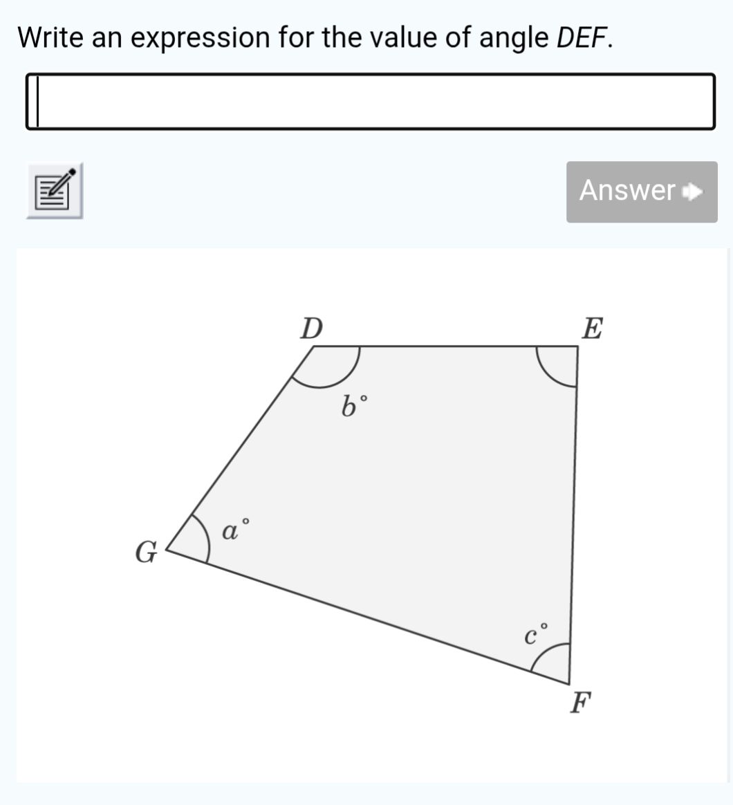 Write an expression for the value of angle | StudyX