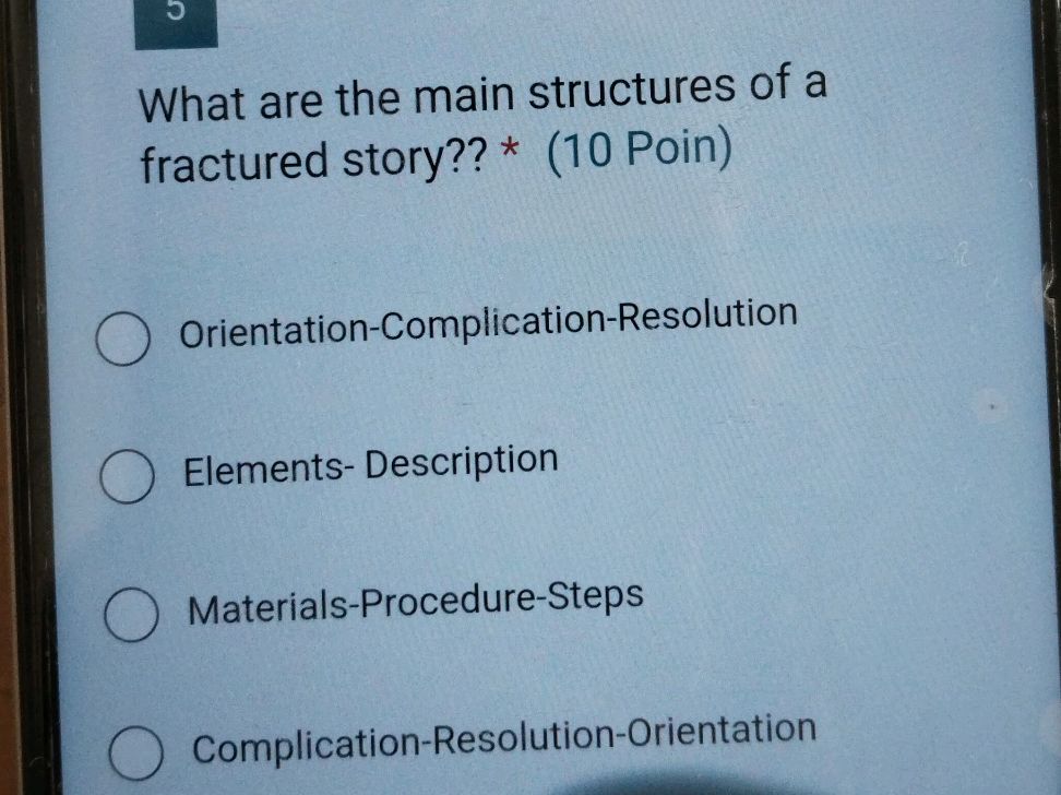 What are the main structures of a fractured | StudyX