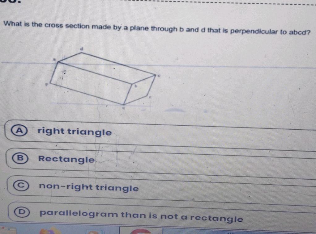 What is the cross section made by a plane | StudyX