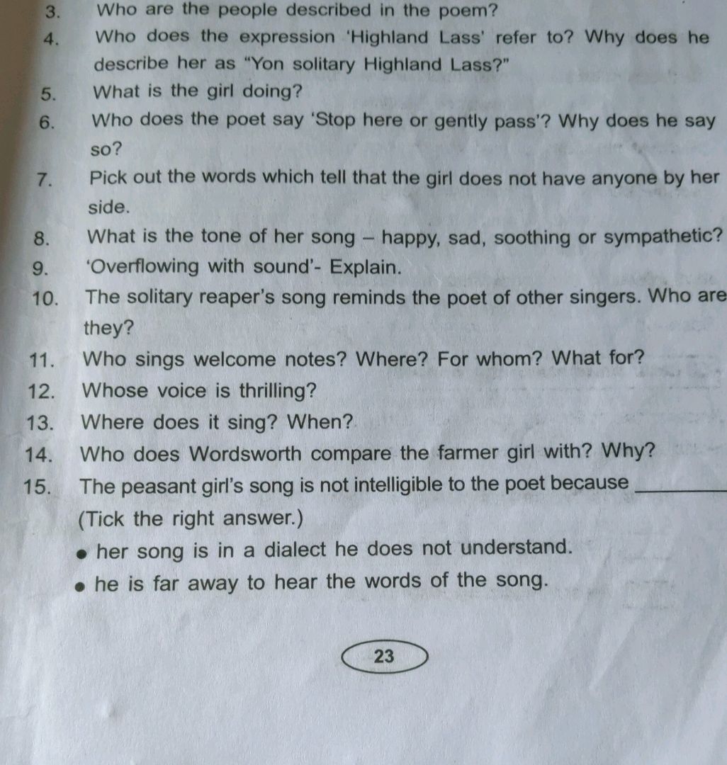 3. Who are the people described in the poem? | StudyX