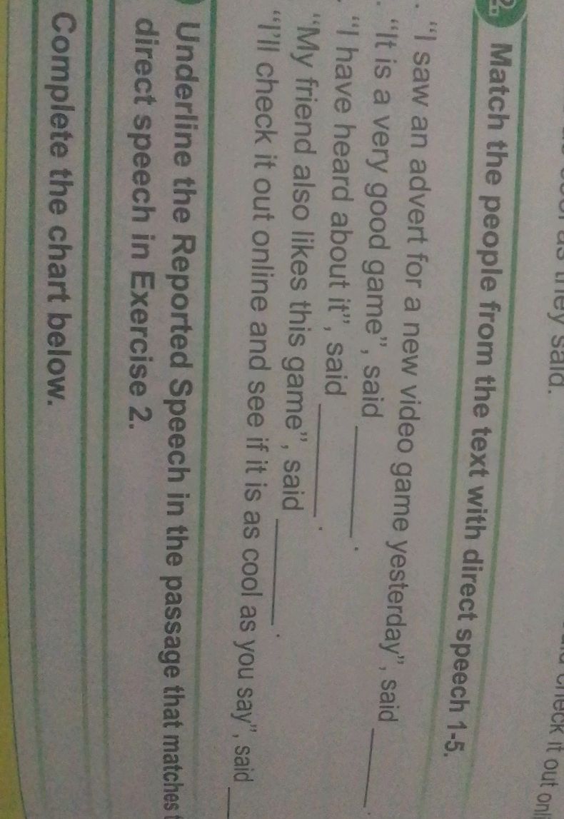 Match the people from the text with direct | StudyX