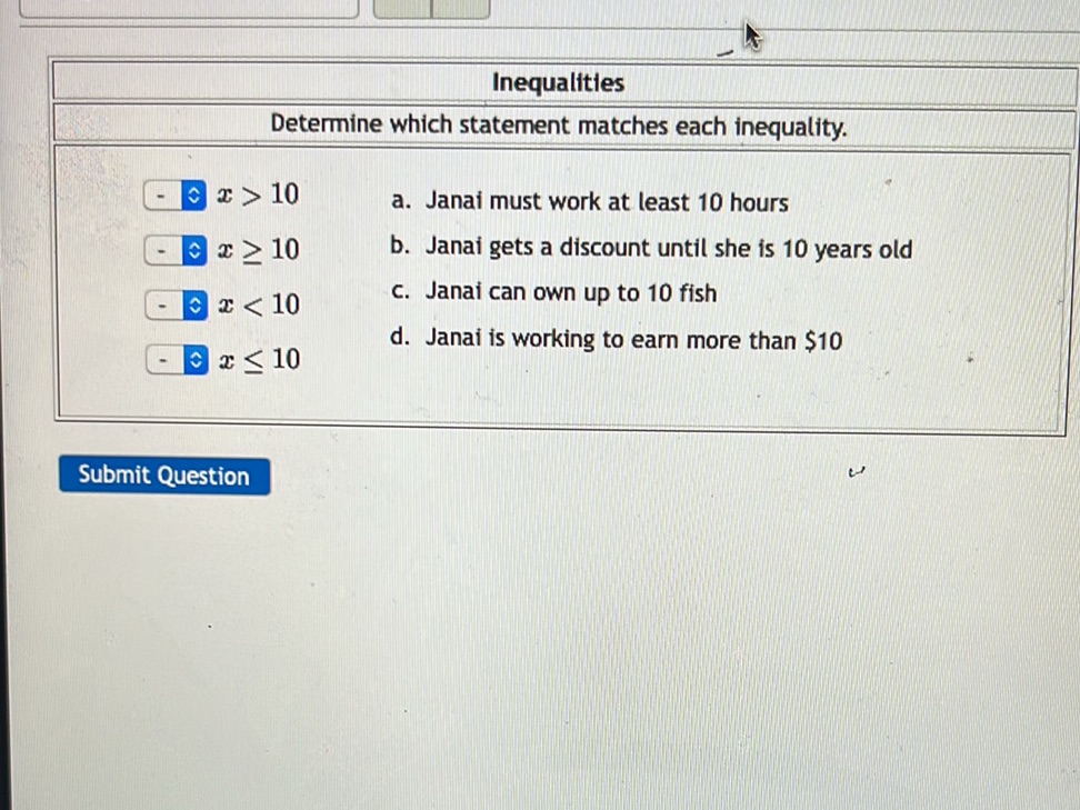 Determine which statement matches each | StudyX
