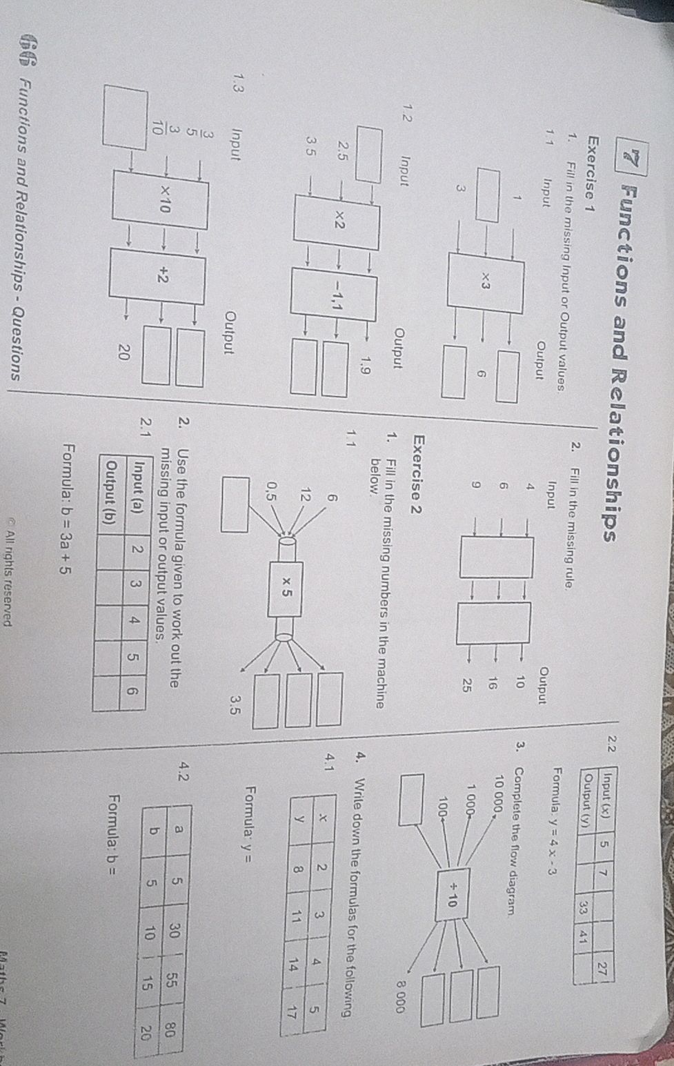 Exercise 1 1. Fill in the missing Input or | StudyX
