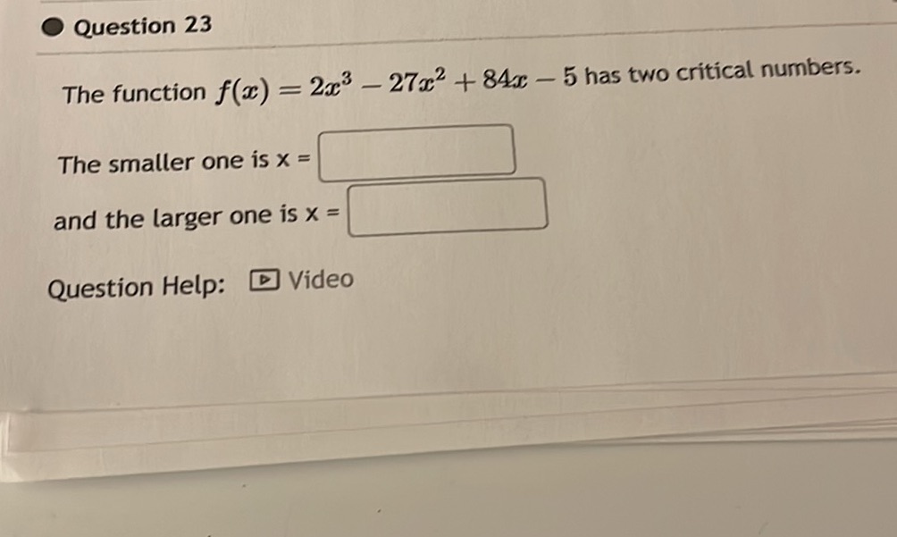 Question 23 The function $f(x) = 2x^3 - | StudyX