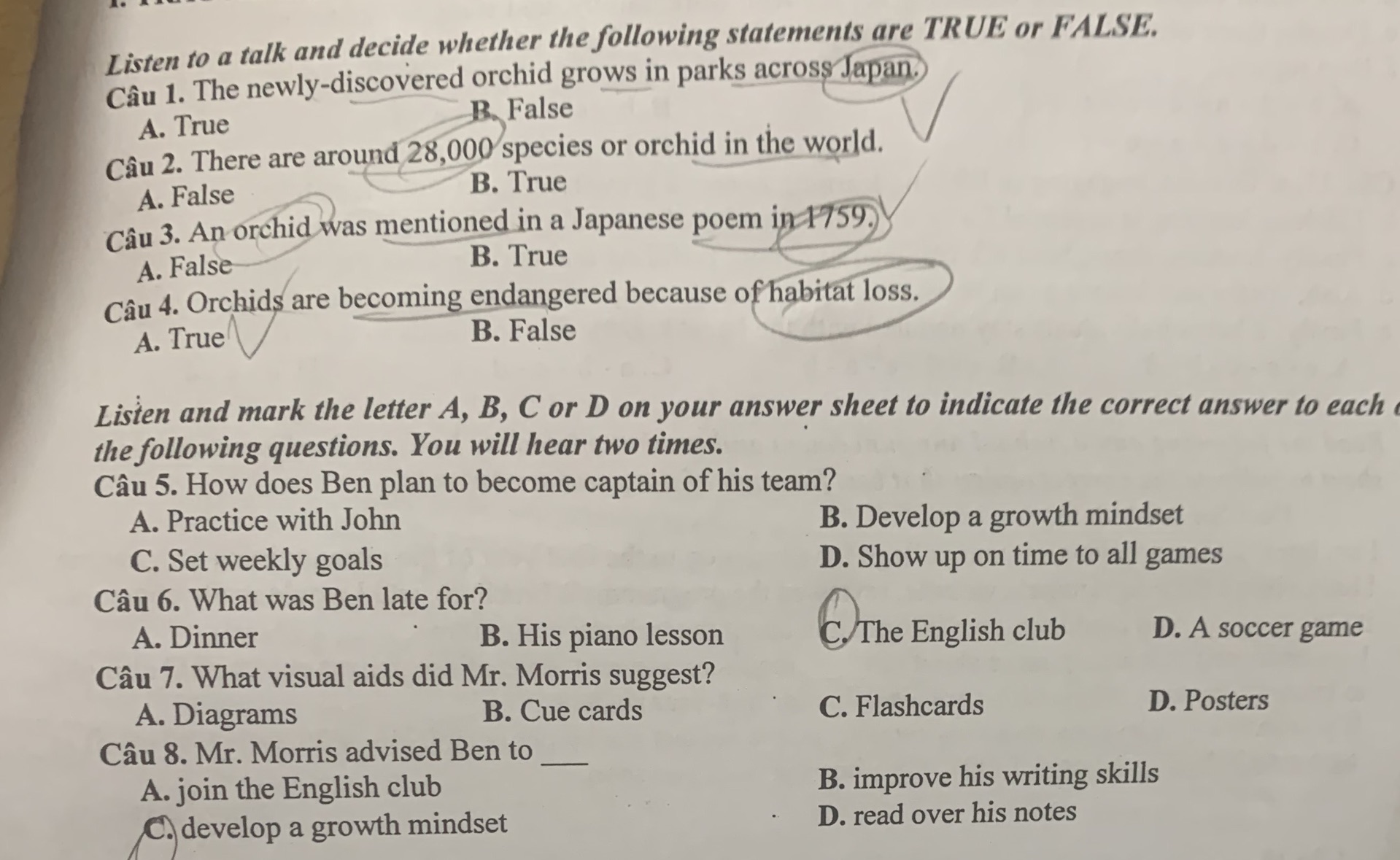 Listen to a talk and decide whether the | StudyX