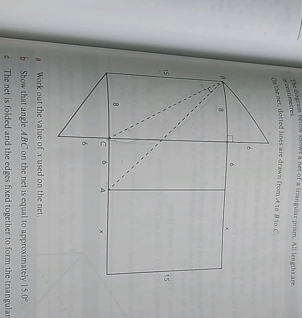 The diagram below shows a net of a | StudyX
