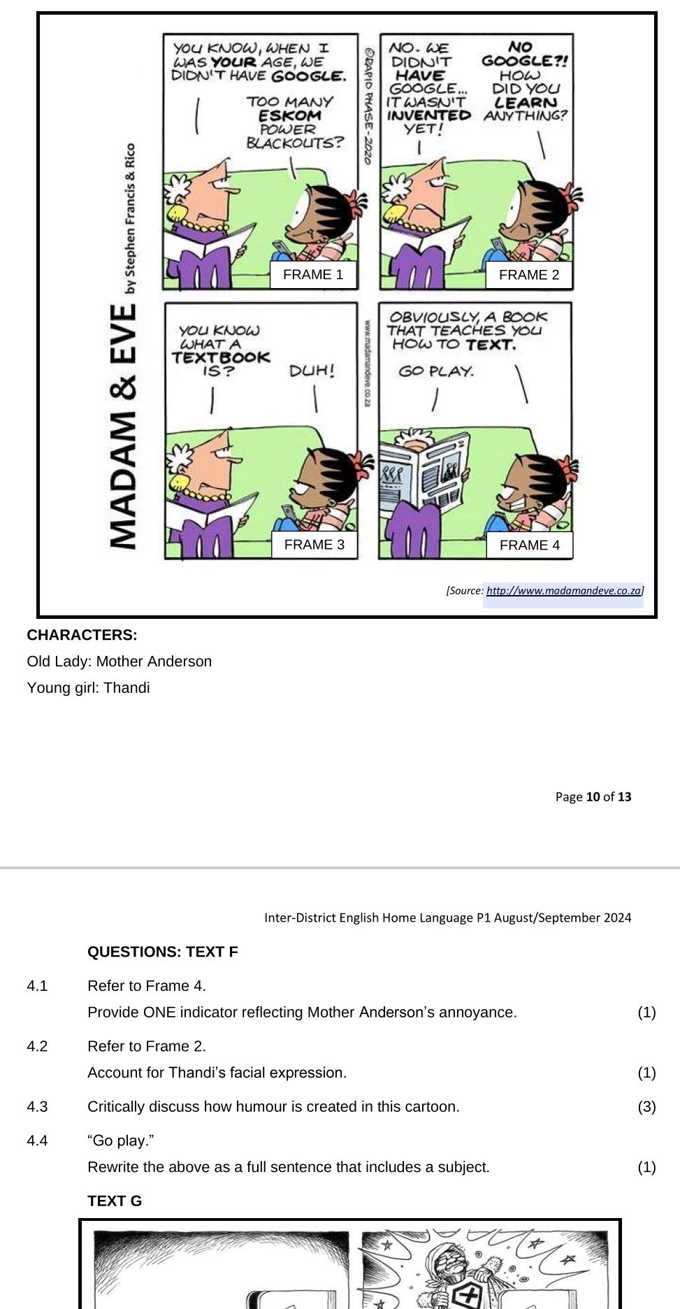 4.1 Refer to Frame 4. Provide ONE indicator | StudyX