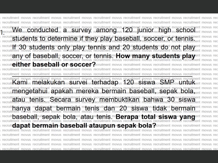 We conducted a survey among 120 junior high | StudyX