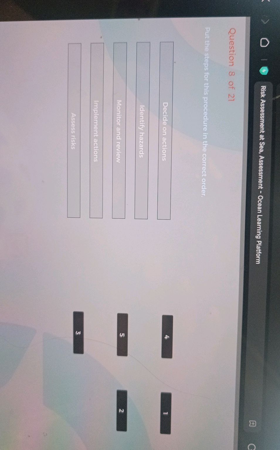 Put the steps for this procedure in the | StudyX