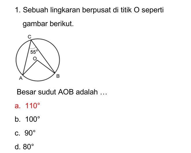 1. Sebuah lingkaran berpusat di titik O | StudyX