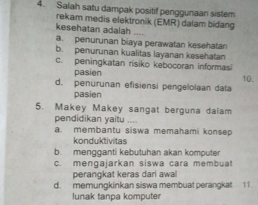4. Salah satu dampak positif penggunaan | StudyX
