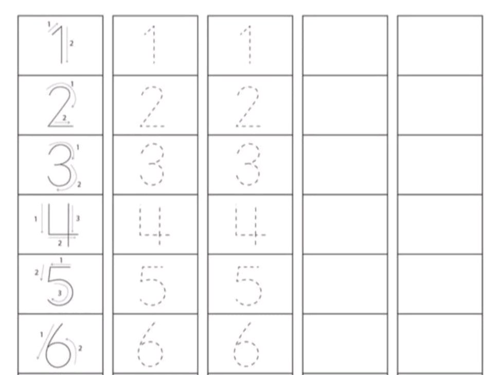 Tracing Numbers 1-6 | StudyX
